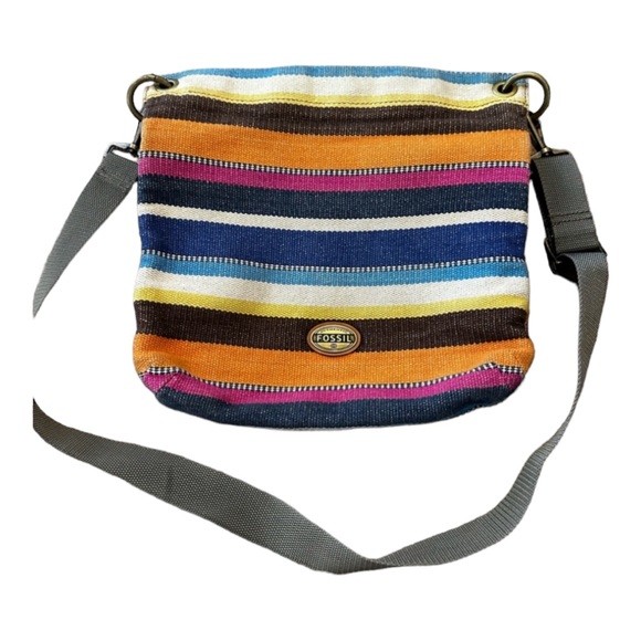 Fossil | Bags | Fossil Explorer Tote Crossbody Hand Bag Woven ...